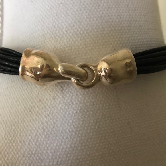 Simon Sebbag | Jewelry | Simon Sebbag Black Leather And Silver Necklace ...